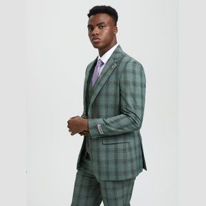 Stacy Adams | Suits & Blazers | Stacy Adams Windowed Plaid 3pc Mens ...